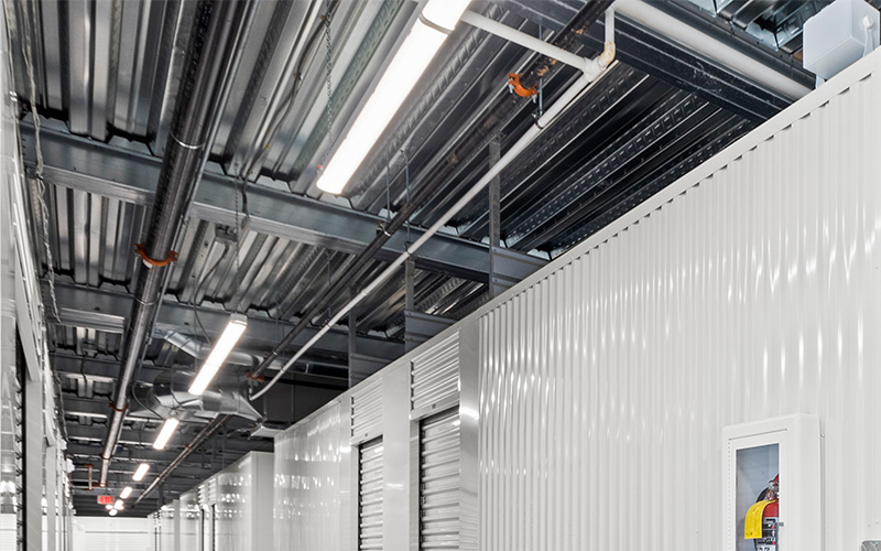Soffit for Hallway Lighting & Security for Self-Storage | Wayne Dalton